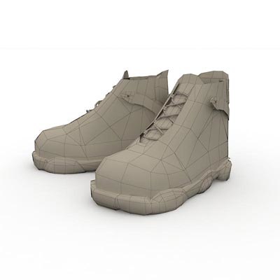 3d kids shoes model