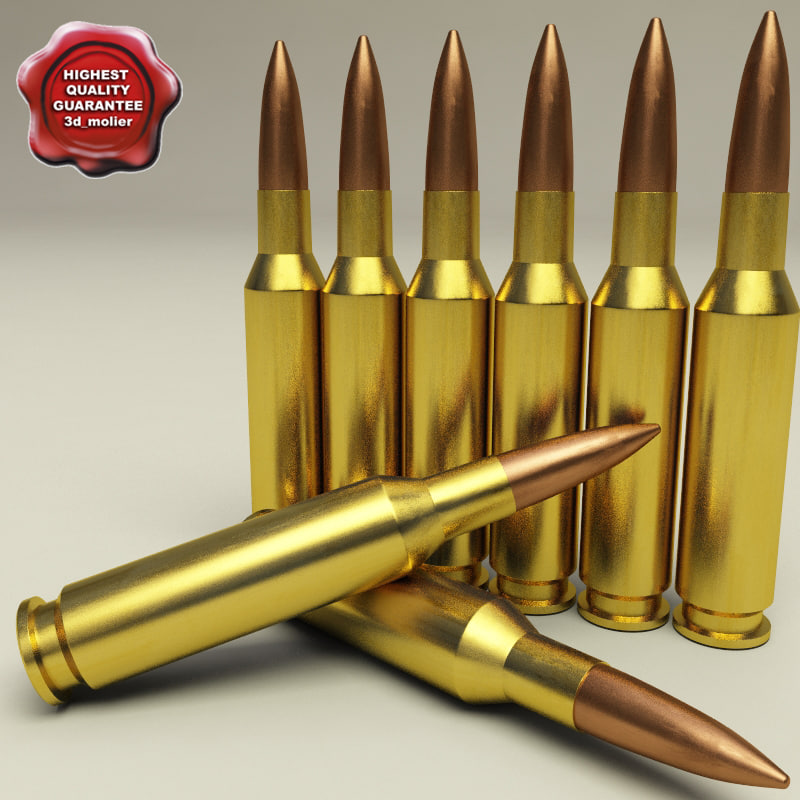 3d cartridge 7 62x51 model