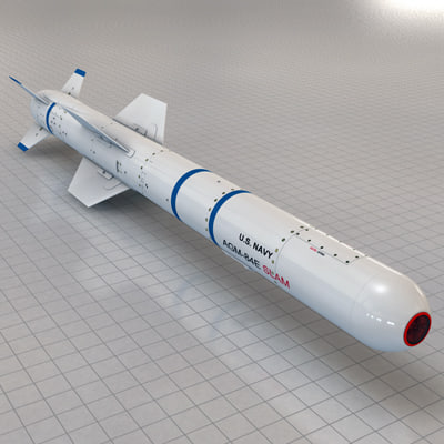 extremely agm-84e slam 3d model