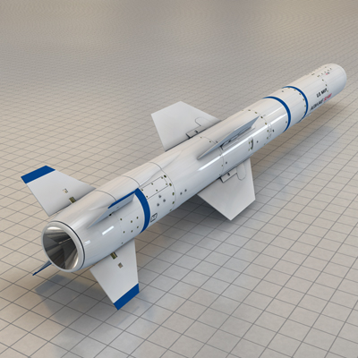 extremely agm-84e slam 3d model