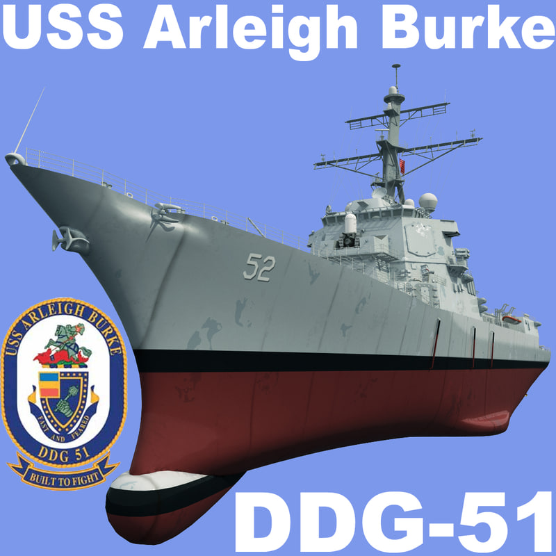 uss arleigh burke ddg-51 3d model