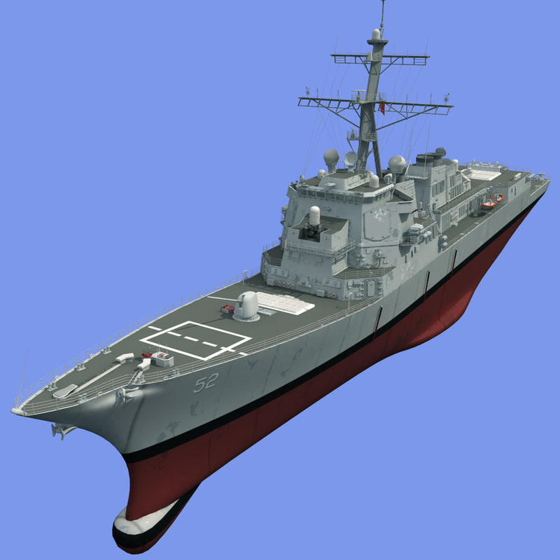 uss arleigh burke ddg-51 3d model