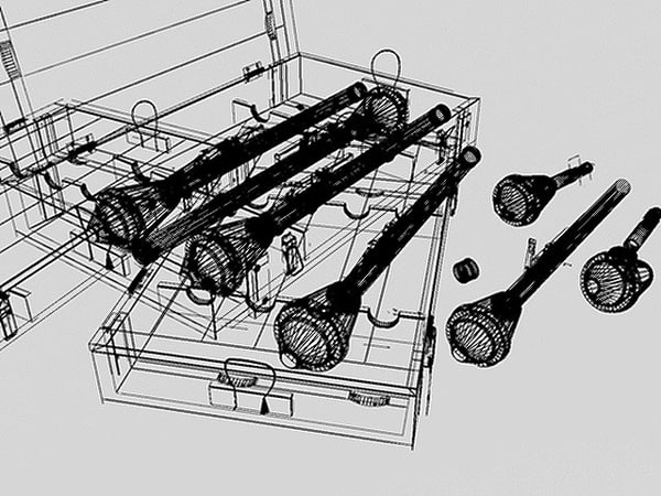 3d model of wwii german panzerfaust 60
