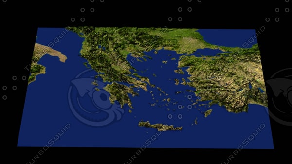 greece maps 3d model