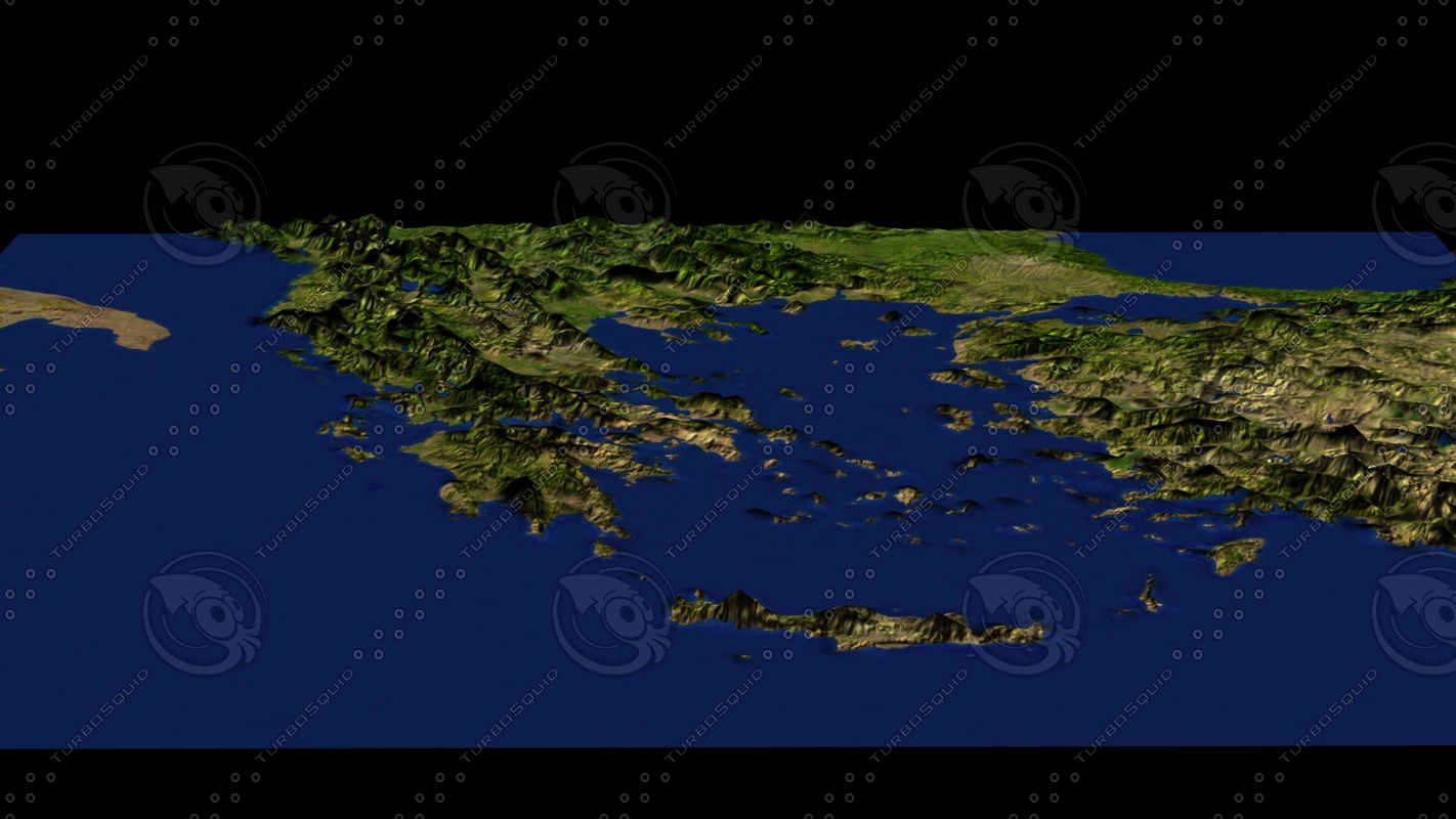 greece maps 3d model