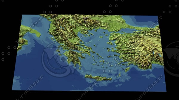 greece maps 3d model
