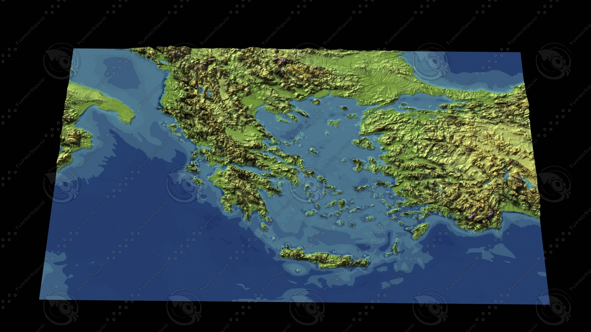 greece maps 3d model