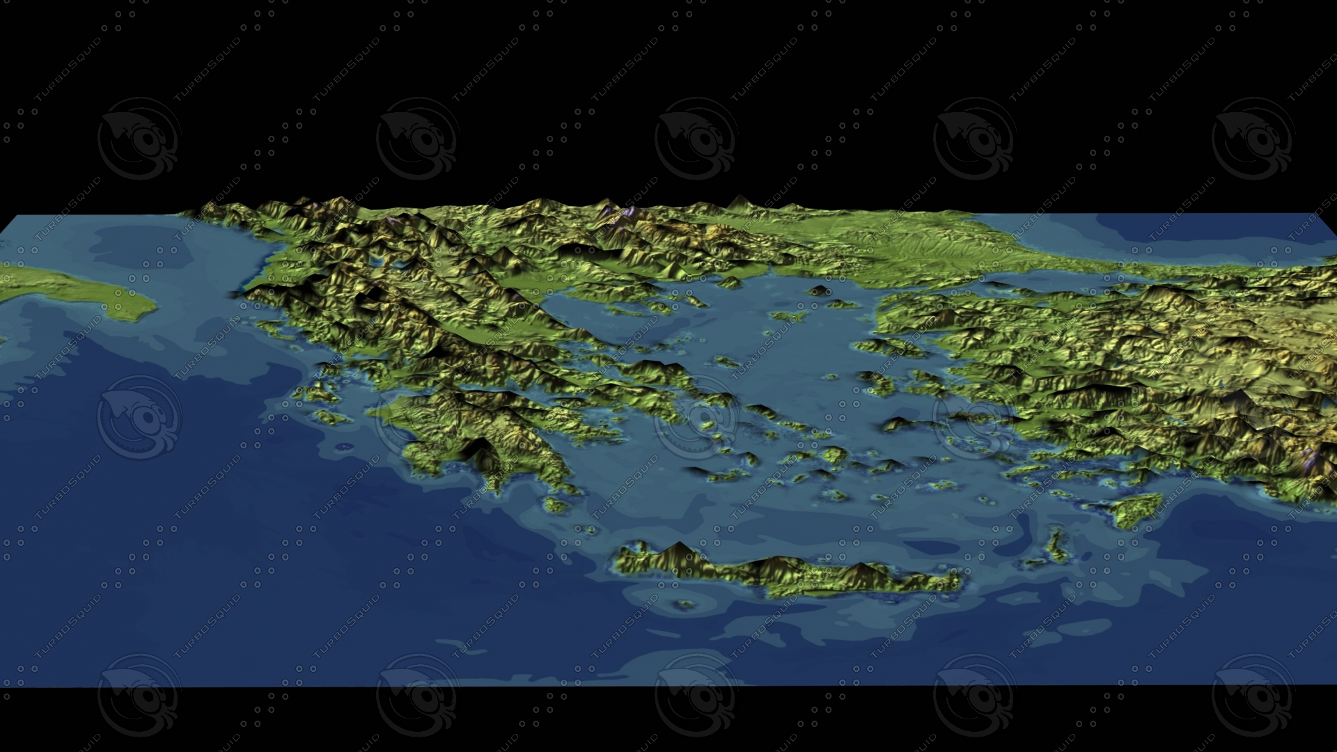 greece maps 3d model