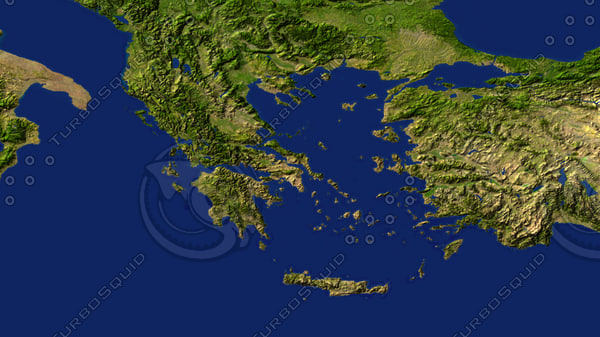 greece maps 3d model
