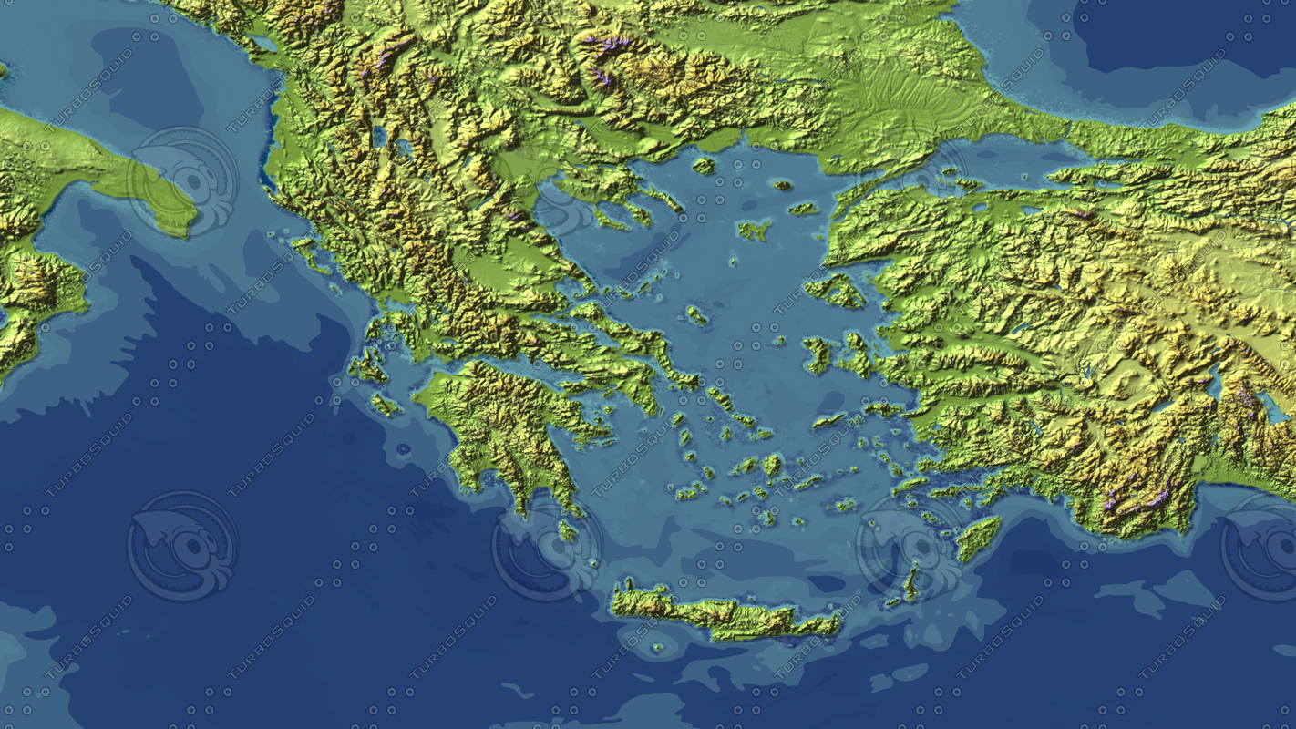 greece maps 3d model