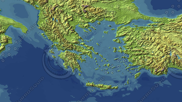 greece maps 3d model