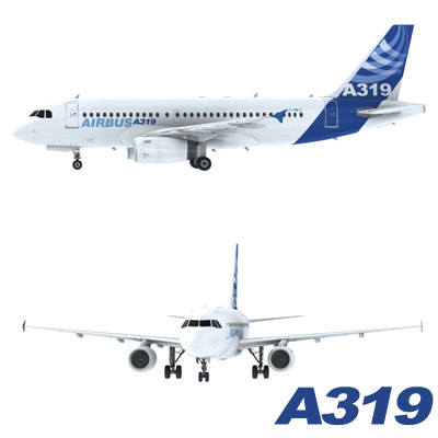 airbus a319 3d model