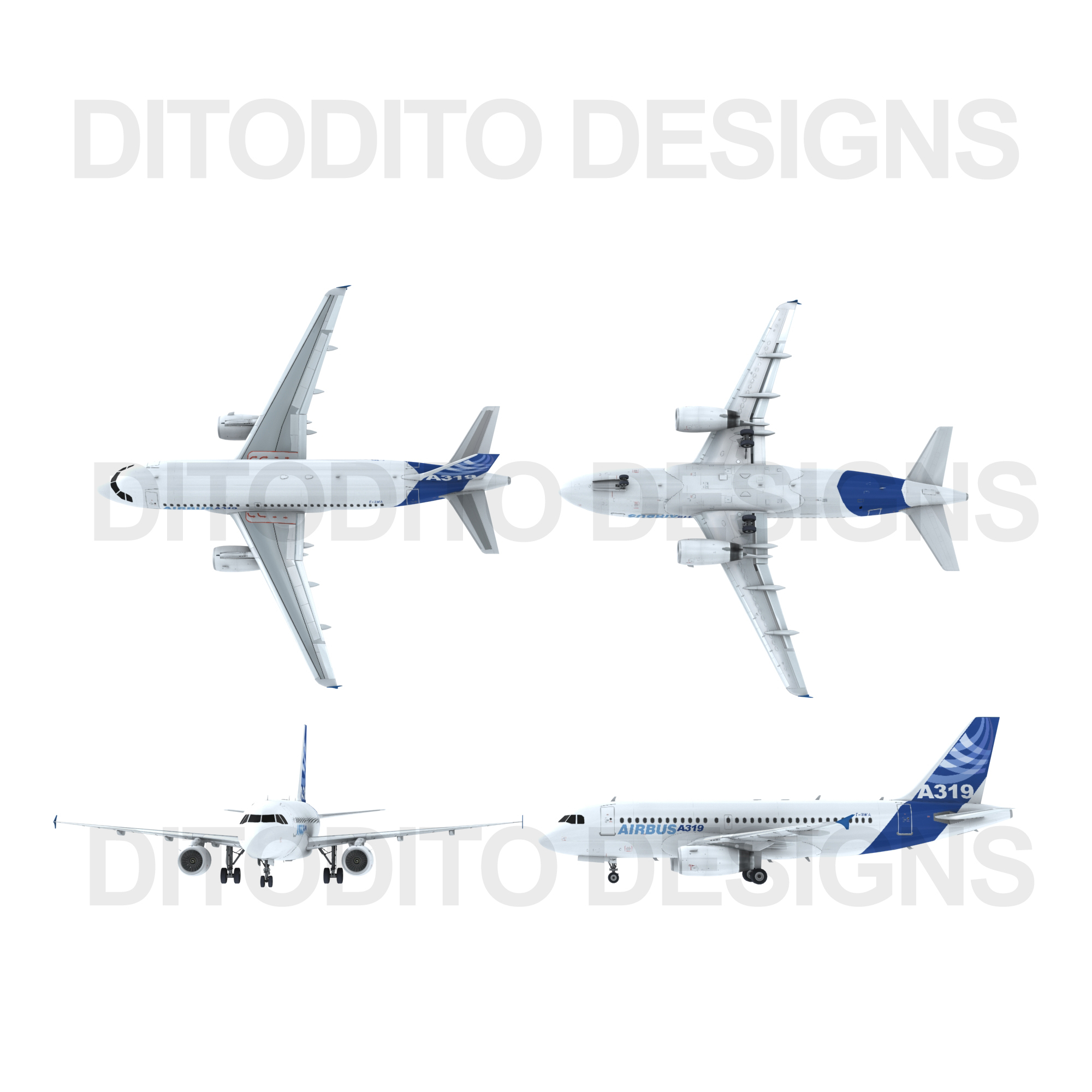 airbus a319 3d model