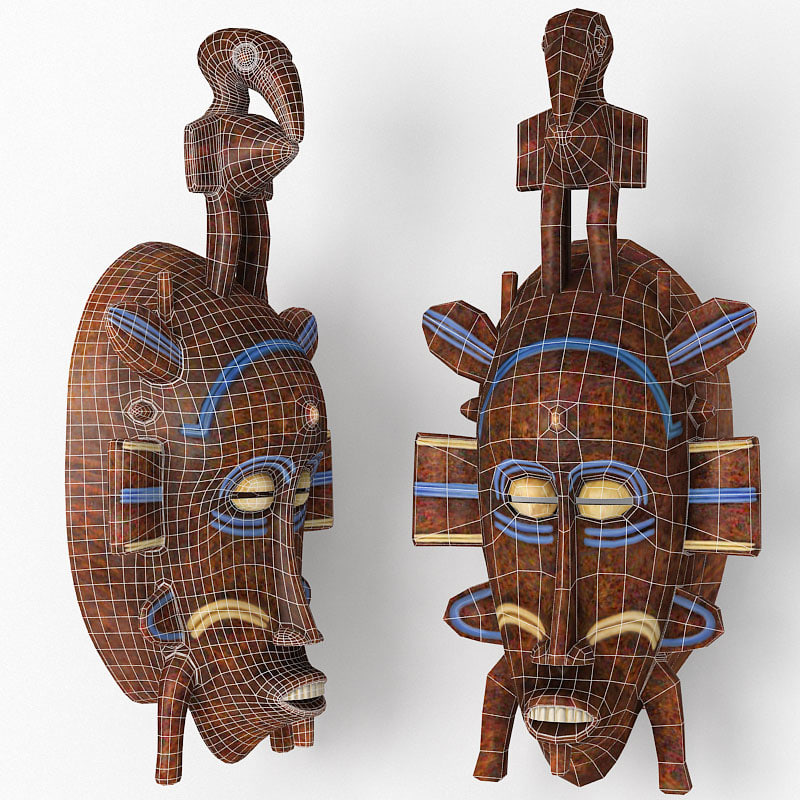 african mask 3d model