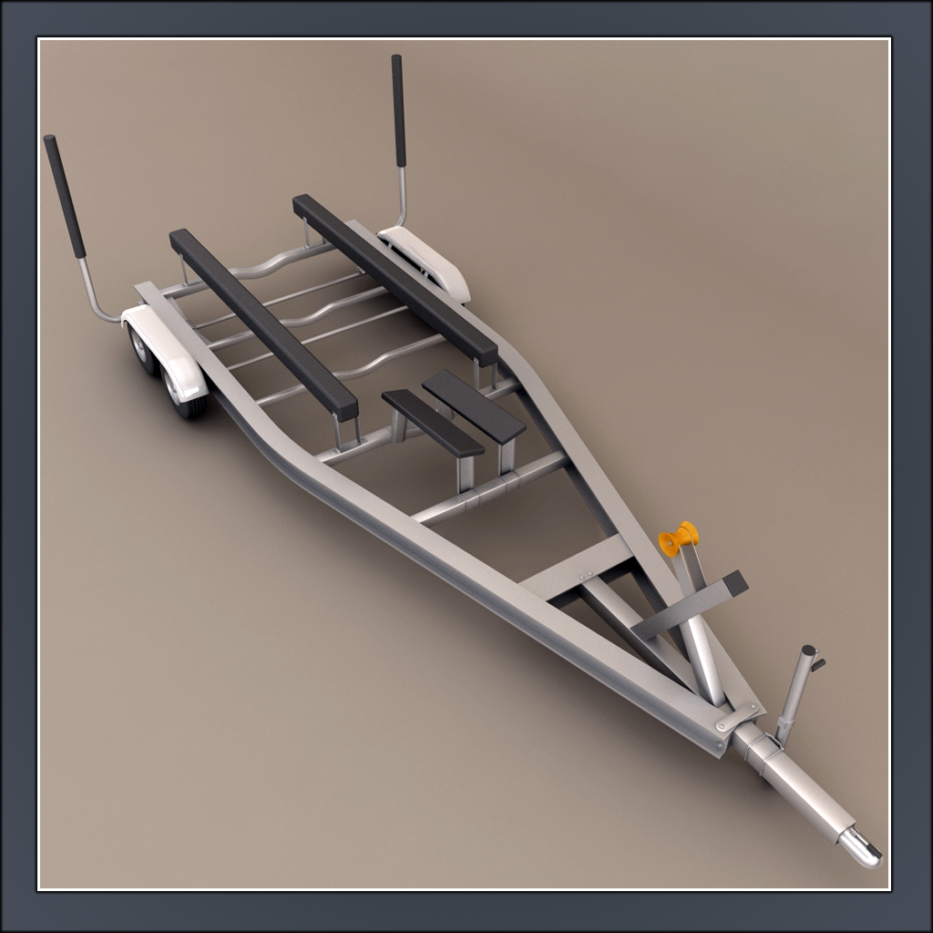 3d model boat trailer