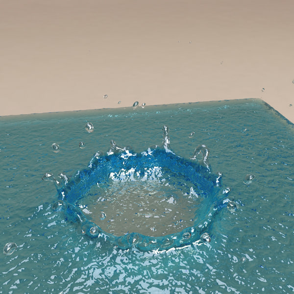 water drop v3 3d model