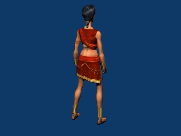 farah female hero 3d model