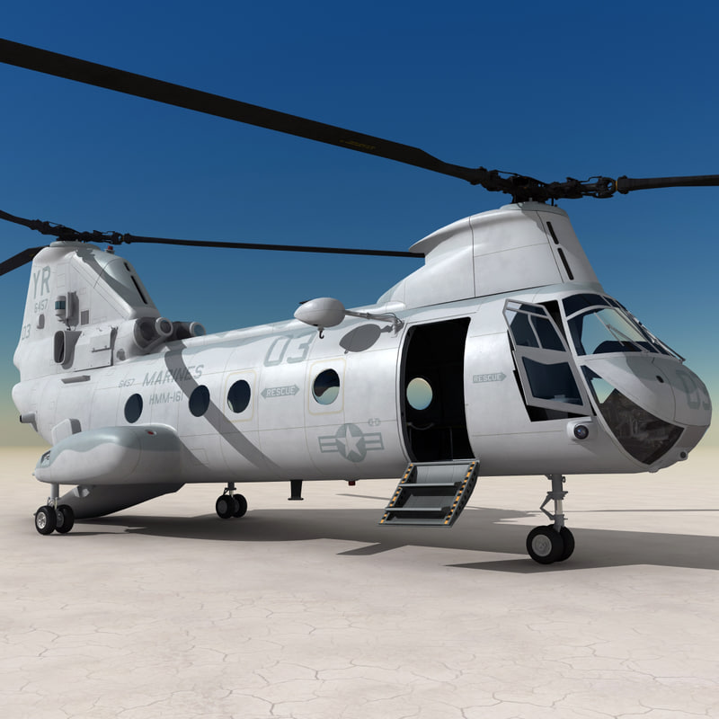 ch-46 sea knight 3d model
