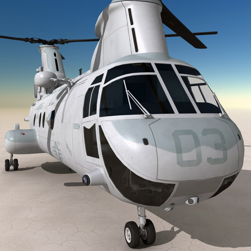 ch-46 sea knight 3d model