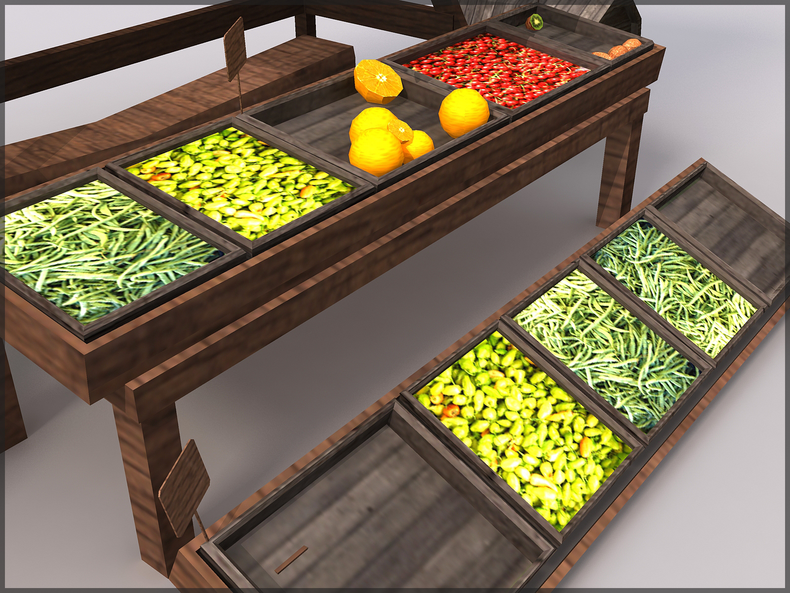 fruit stall 3d model