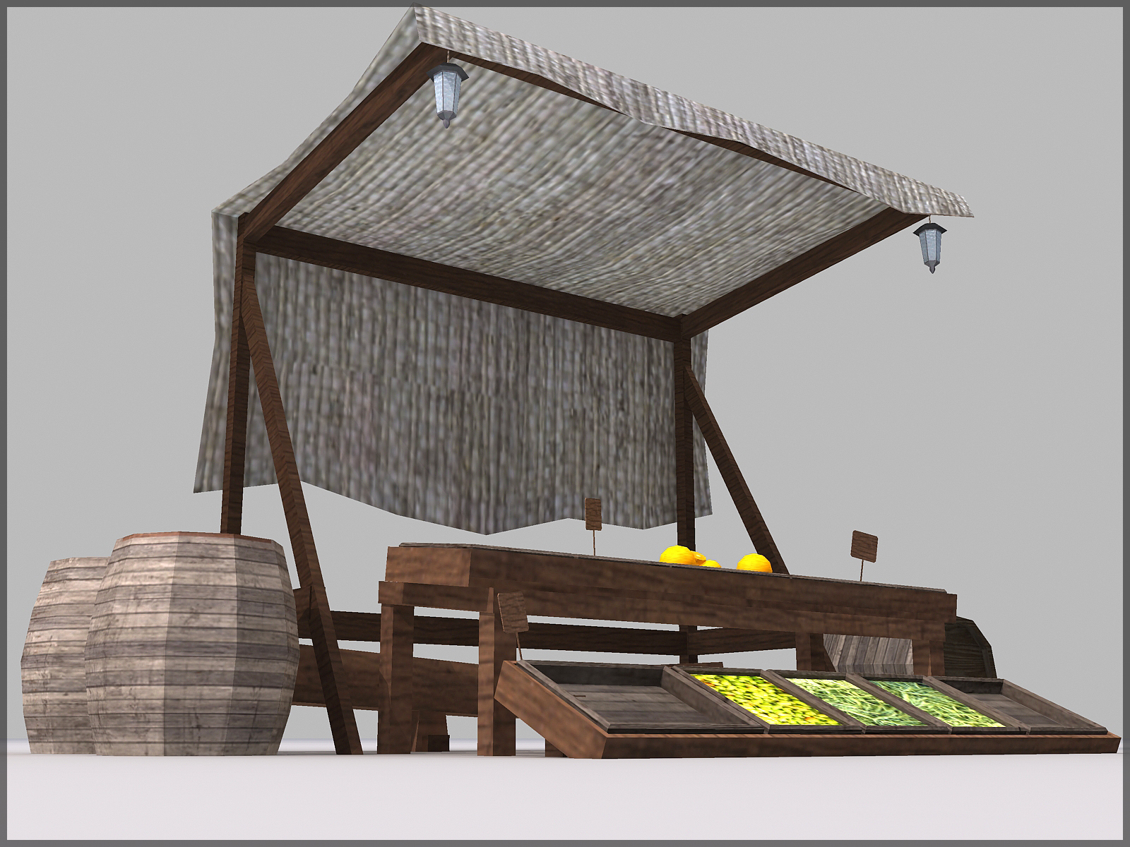 fruit stall 3d model