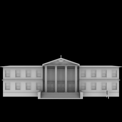 town hall 3d model
