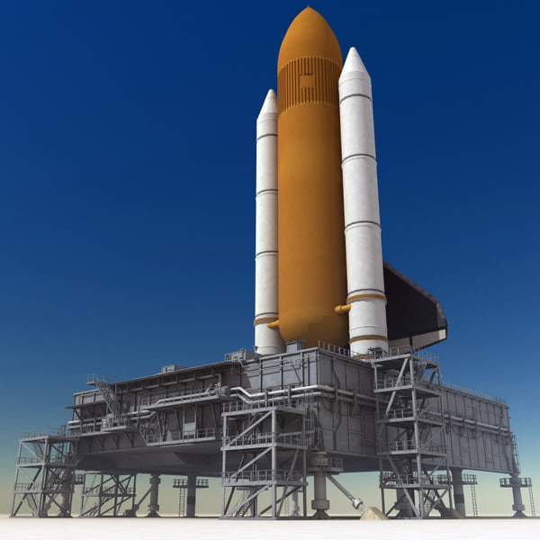 mobile launch platform shuttle 3d max