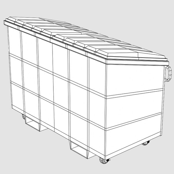 3d dumpster model