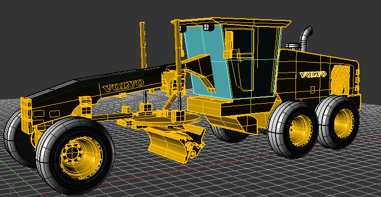 grader 3d model