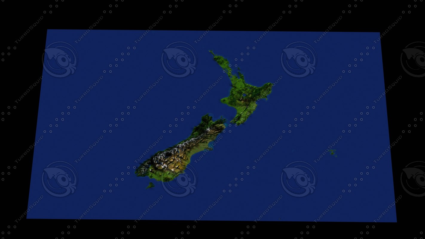 3d model of new zealand