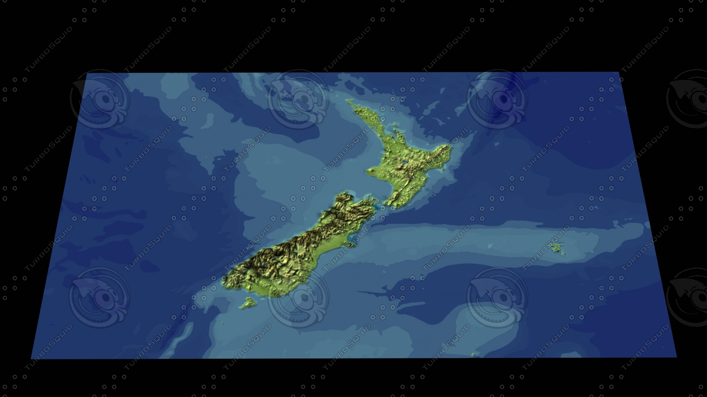 3d model of new zealand