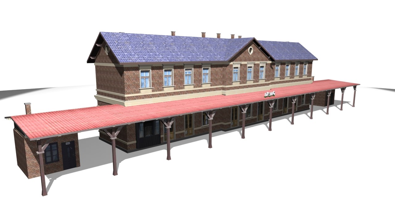 railway station 3d model