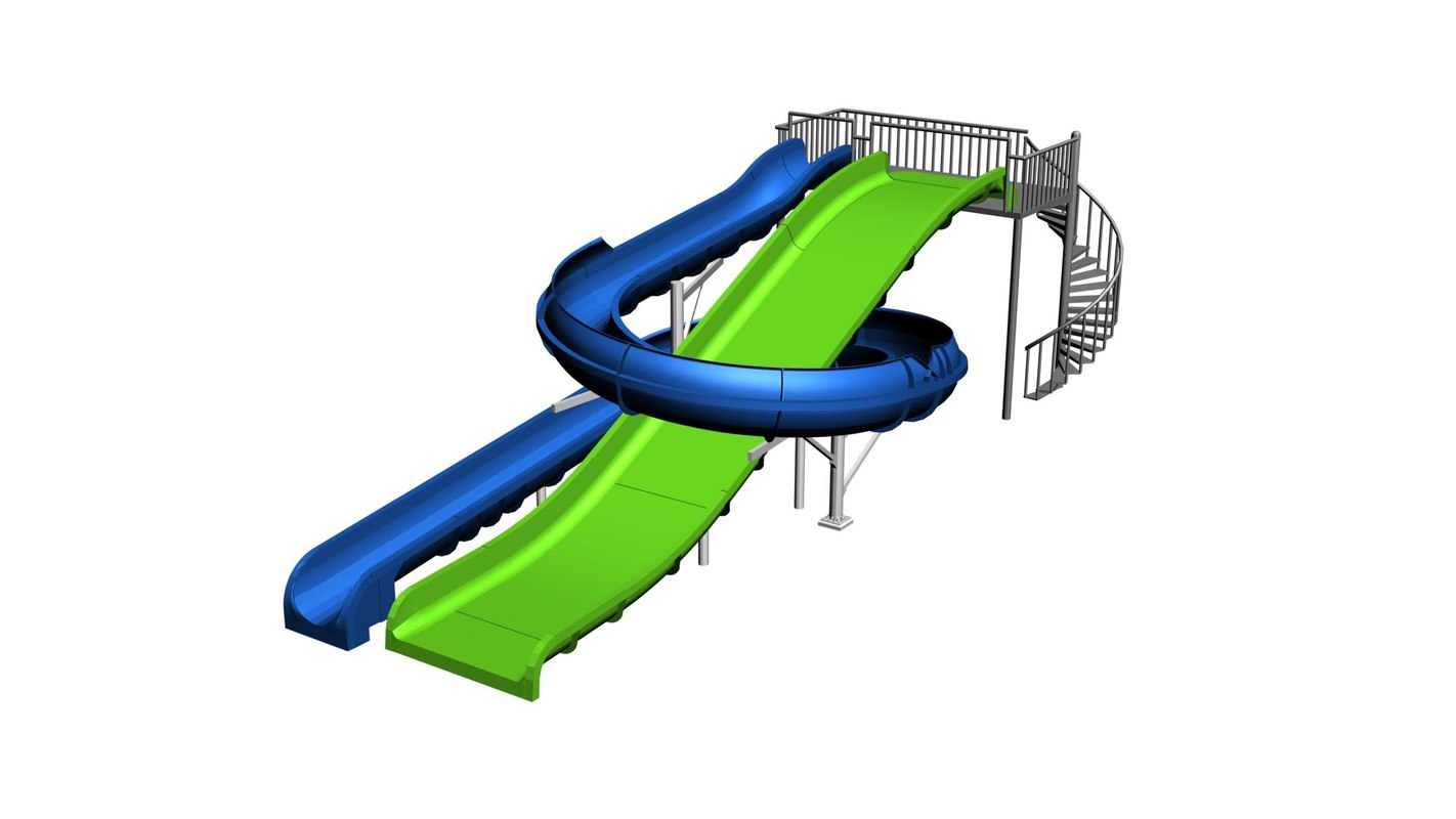 3d water waterslide