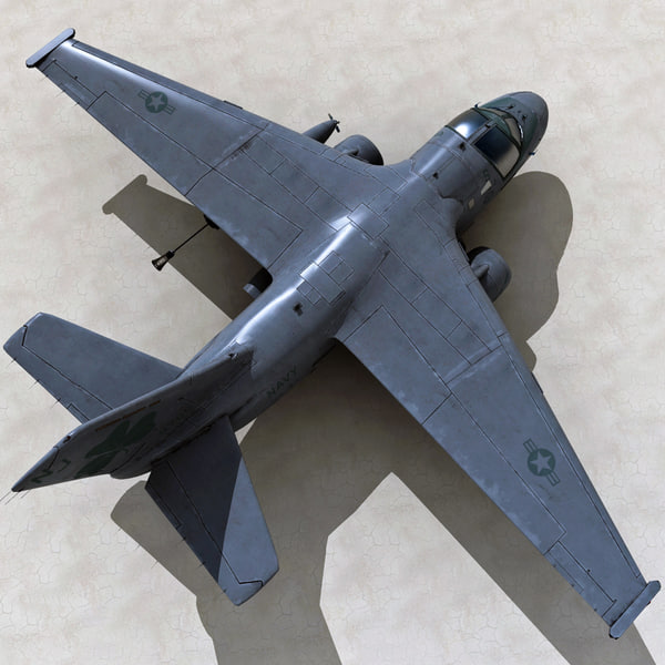 3d model s-3b viking aircraft