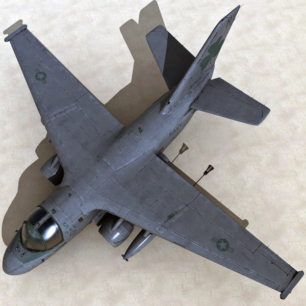 3d model s-3b viking aircraft