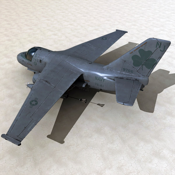3d model s-3b viking aircraft