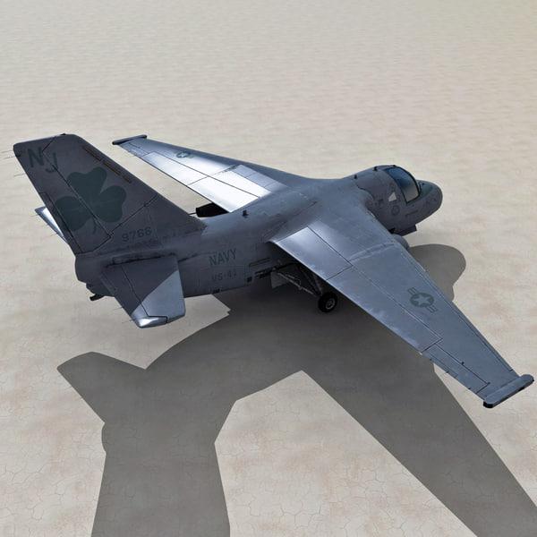 3d model s-3b viking aircraft