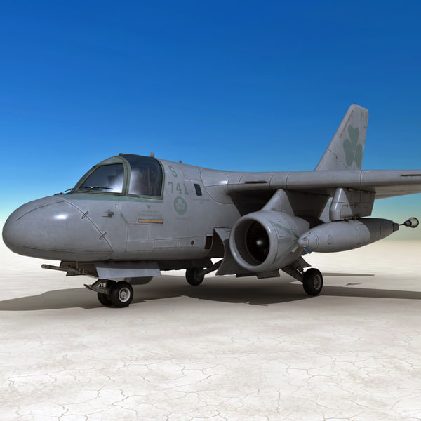 3d model s-3b viking aircraft