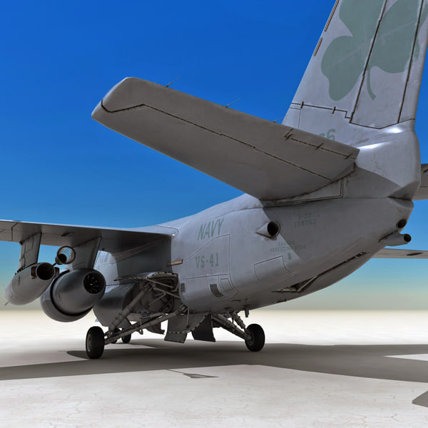 3d model s-3b viking aircraft