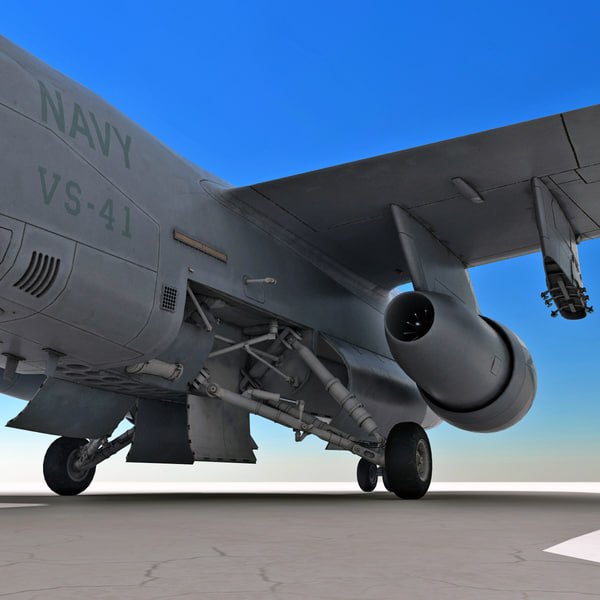 3d model s-3b viking aircraft