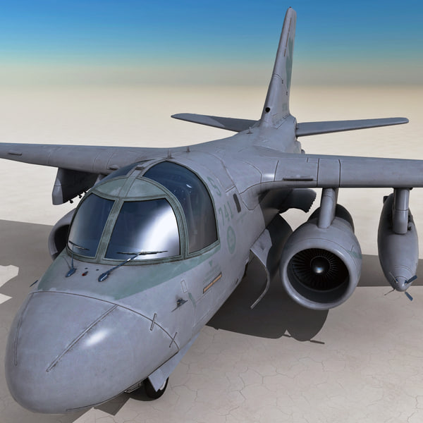 3d model s-3b viking aircraft