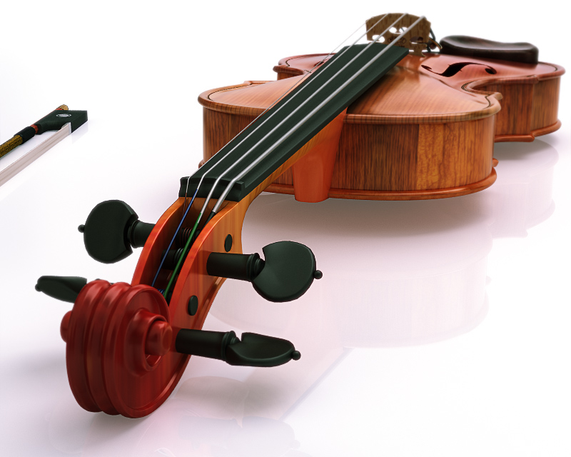 violin strings 3d model