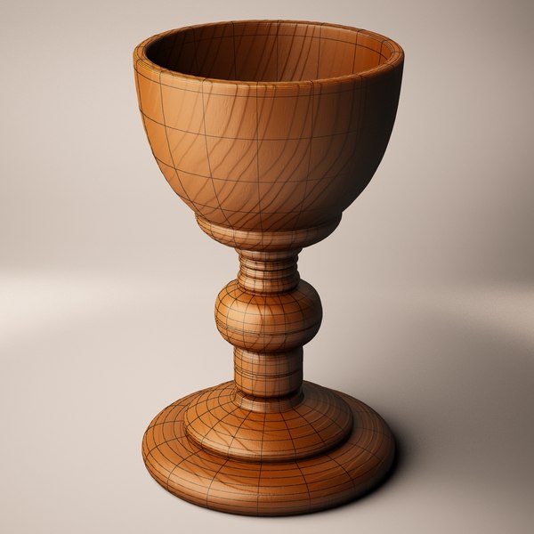 3d chalice wood model