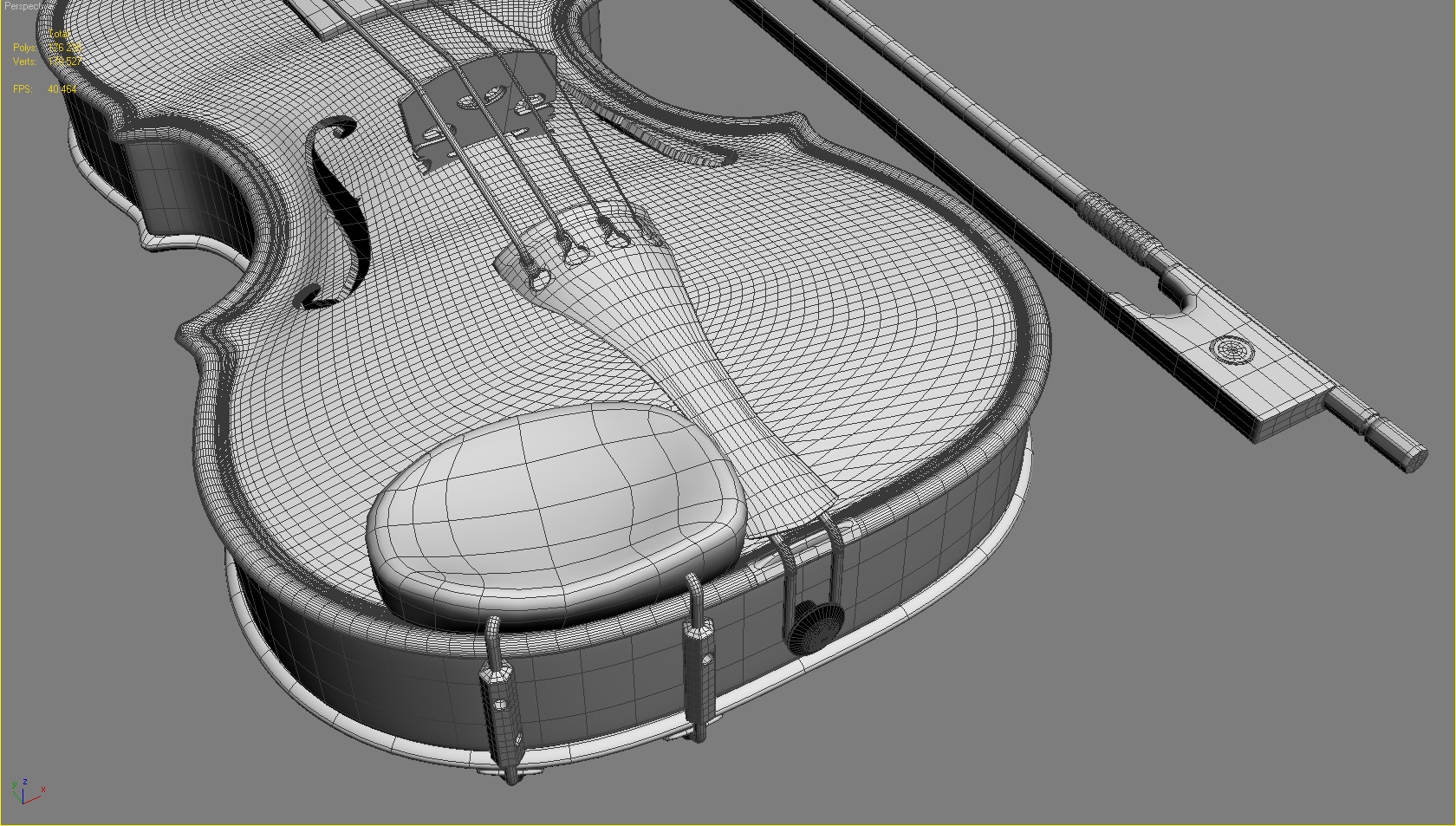 violin strings 3d model