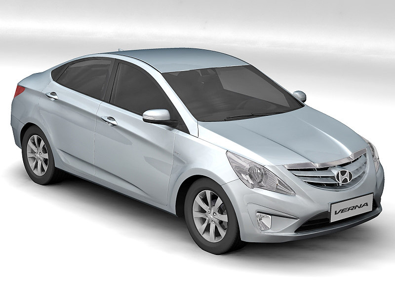 hyundai verna 3d model