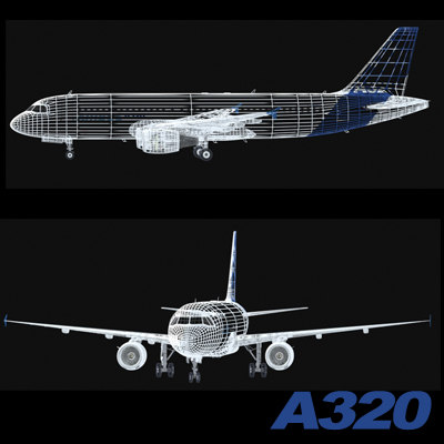airbus a320 3d model