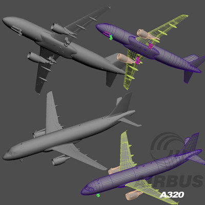 airbus a320 3d model