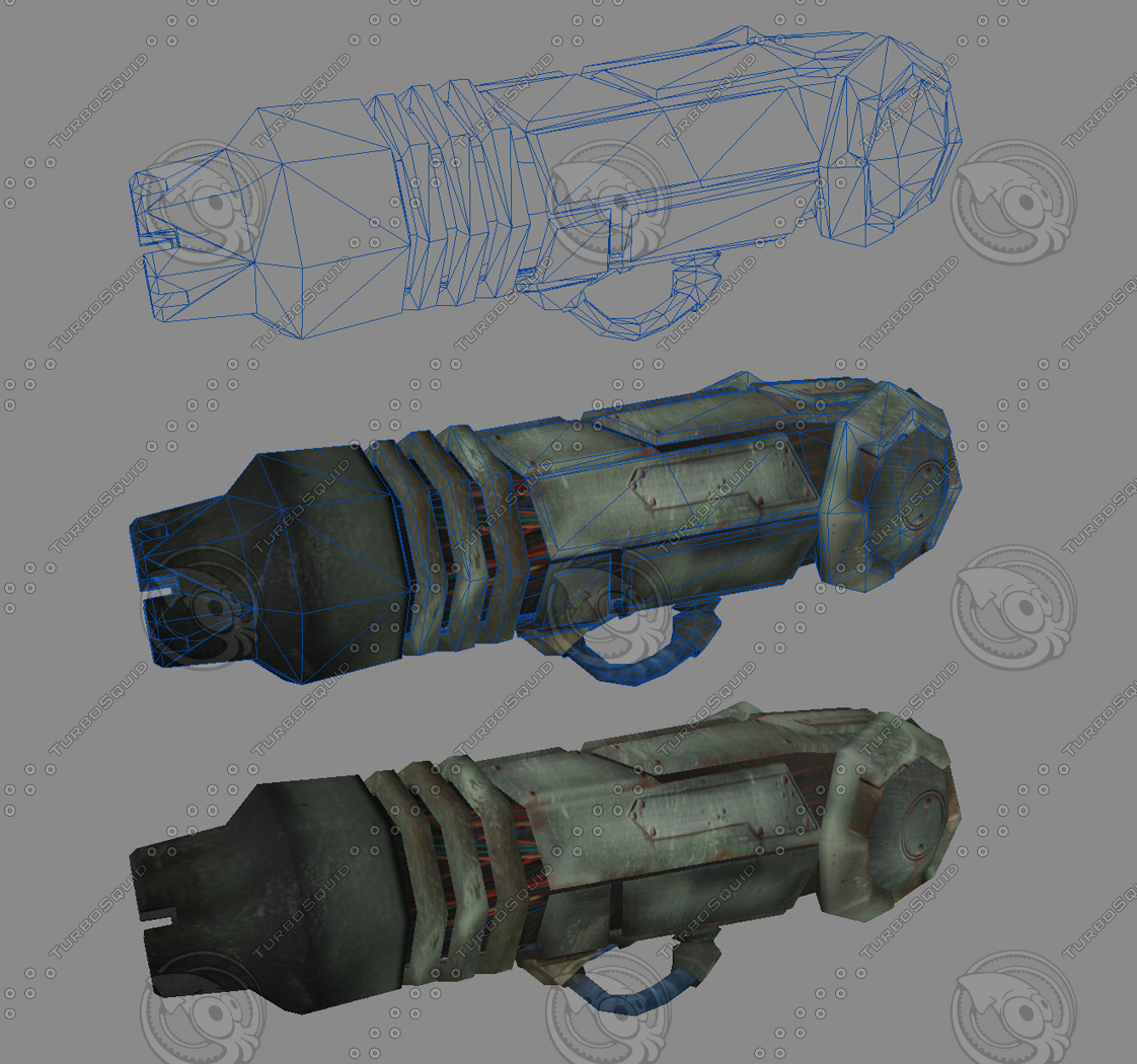 weapon arm cannon gun 3d model