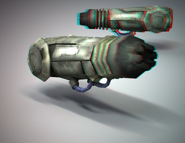 weapon arm cannon gun 3d model