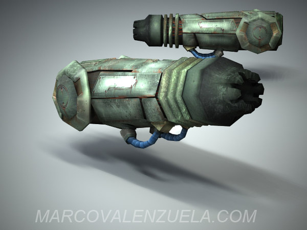 weapon arm cannon gun 3d model
